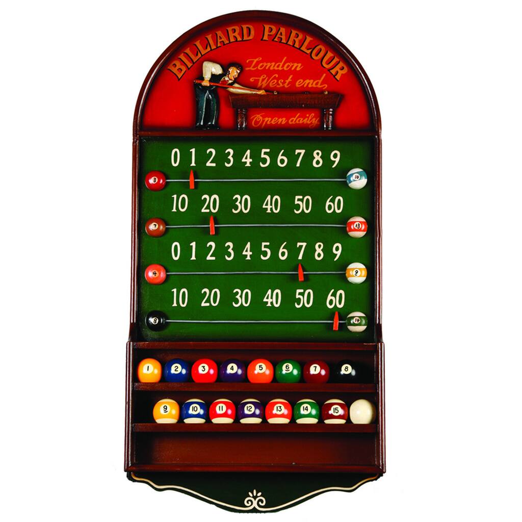 RAM Game Room Billiard Parlour Wall Mounted Scoreboard and Ball Rack ...