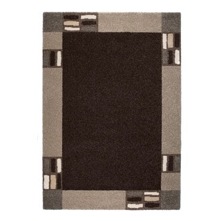 Somette Amery Collection Black Border Area Rug - 6'7" x 9'6" - Bed Bath ...