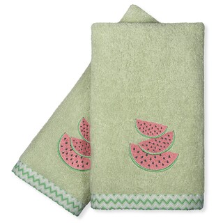 Peri Home Embroidered Watermelon Fingertip Towels (Set of 2) - Bed Bath ...