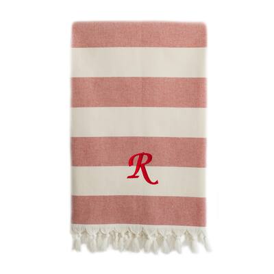 Authentic Cabana Stripe Pestemal Fouta Red and Cream Original Turkish ...