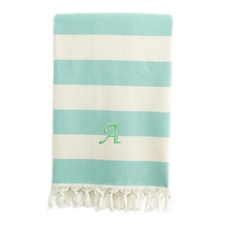 Authentic Cabana Stripe Pestemal Fouta Aqua Green and Cream Original ...