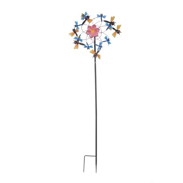Sunjoy Dragonfly Kinetic Wind Catcher Garden Stake - Multi - Bed Bath ...