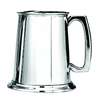 Pewter Polished Finish Glass Bottom Tankard by Versil - Bed Bath ...