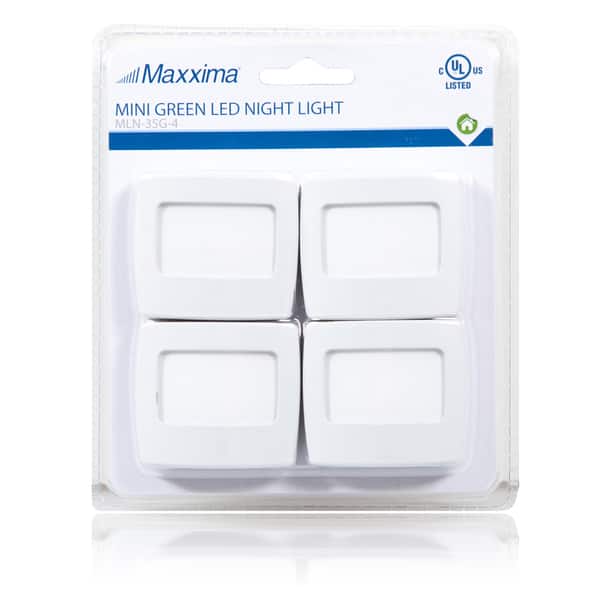 Maxxima Mini Green Always-on LED Night Light (Pack of 4) - Bed Bath ...