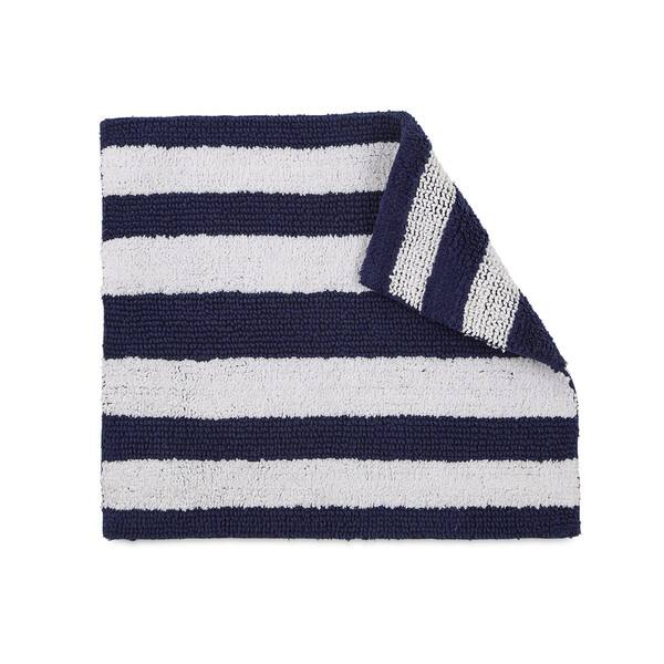 IZOD Striped Reversible Cotton Bath Rug - 17 x 24 - Bed Bath & Beyond ...