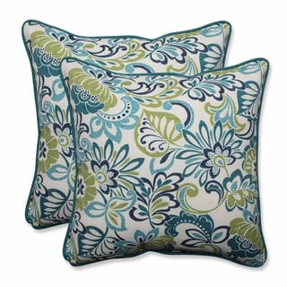 Pillow Perfect Outdoor/ Indoor Zoe Mallard 18.5-inch Throw Pillow (Set ...