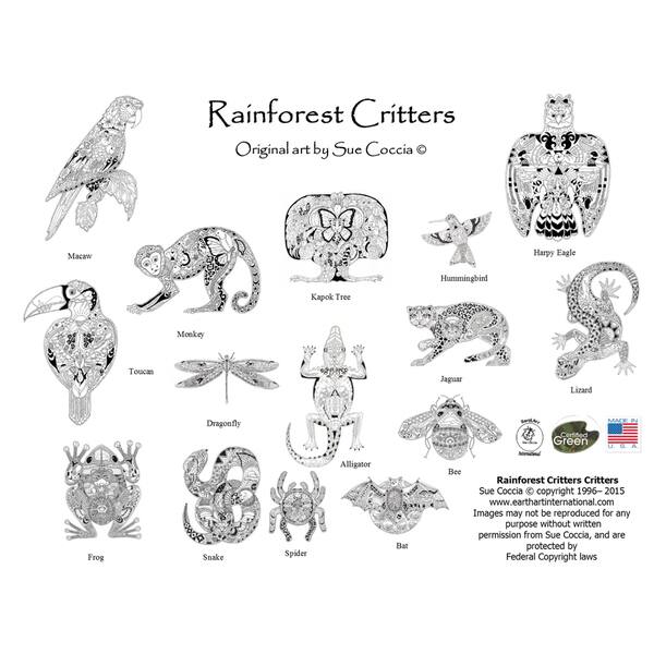 rainforest coloring book