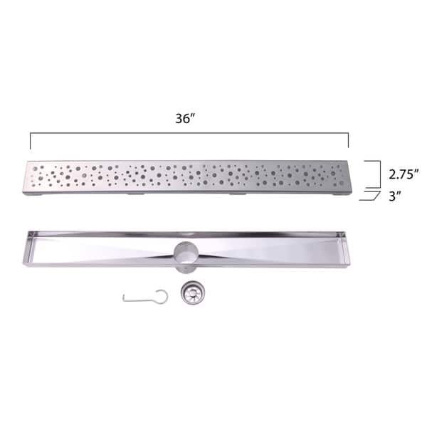 BOANN Modern Design 304 Stainless Steel 36 Inch Linear Drain - Bed Bath ...