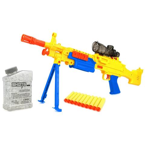 YK Super Machine Gun Spring Powered Toy Foam Dart and Water Polymer ...