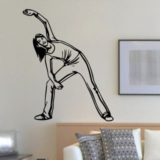 Fitness Girl Exercise Wall Art Sticker Decal - Bed Bath & Beyond - 11179748