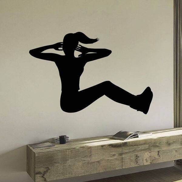 Fitness Aerobics Girl Wall Art Sticker Decal - Bed Bath & Beyond - 11179910
