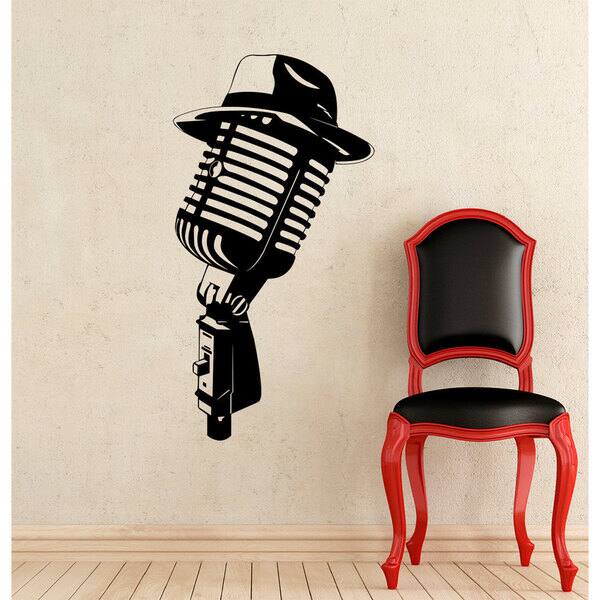 Microphone Studio Wall Art Decal Sticker - Bed Bath & Beyond - 11180382