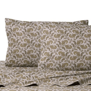 La Rochelle Heathered Flannel Paisley Cotton Sheet - Bed Bath & Beyond ...