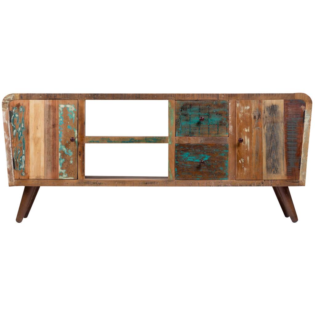Wanderloot Route 66 Mid-century Modern Reclaimed Hardwood 70-inch ...