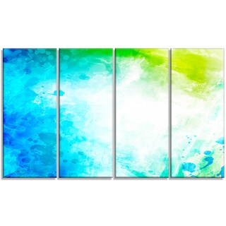 Designart - Abstract Watercolor Art -4 Panels Abstract Canvas Artwork ...