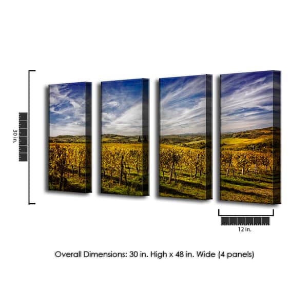 Ready2HangArt Bruce Bain 'Tuscan Landscape VIII' 4-PC Canvas Art Set ...