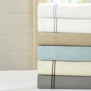 Modern Threads 1000 Thread Count 6-piece Double Marrow Hem Bed Sheet ...