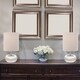 Silver Orchid Gaynor 12-inch Mercury Glass Accent Lamps with Beige ...