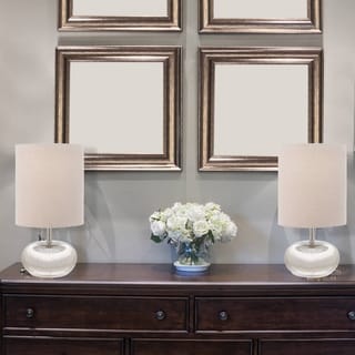 Silver Orchid Gaynor 12-inch Mercury Glass Accent Lamps with Beige ...