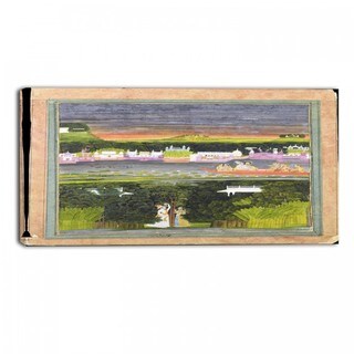 Design Art "Radha and Krishna in the Boat of Love" Canvas Art Print ...