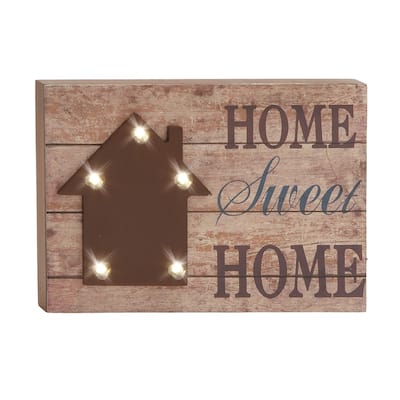Splendid Wood Led Wall Sign 14-inch x 10-inch - Overstock - 11335524