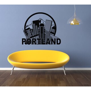 Portland Oregon City Inscription Wall Art Sticker Decal - Bed Bath ...