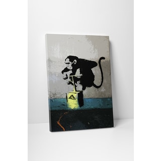Banksy 'Monkey Detonator' Gallery Wrapped Canvas Wall Art - Bed Bath ...