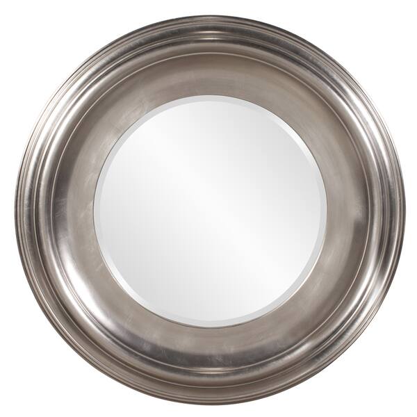 Christian Round Silver Wall Mirror - Bed Bath & Beyond - 11342710