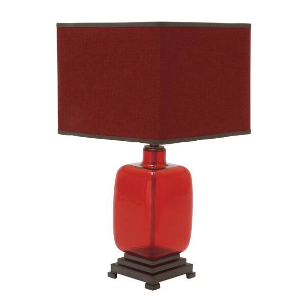 Blood Red Glass Table Lamp - Brown - Bed Bath & Beyond - 11350731