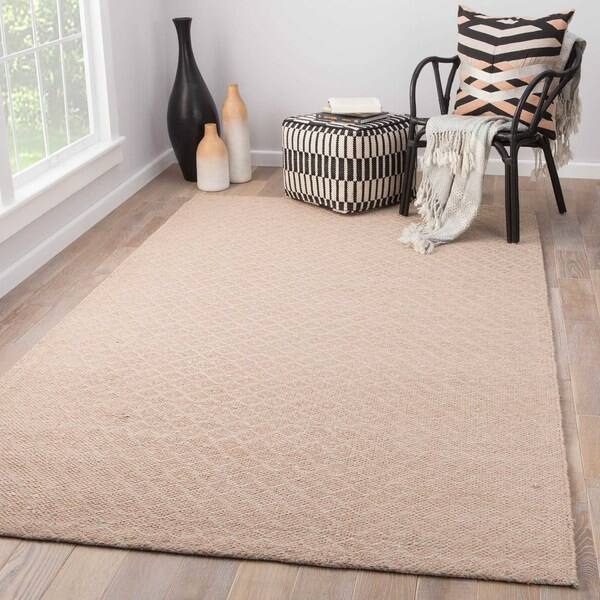 Nikki Chu Rainier Handmade Trellis Light Pink Area Rug - 2' x 3' - Bed ...