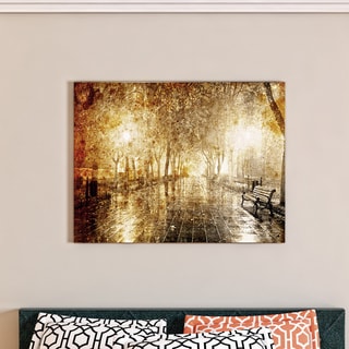 Porch & Den "Night Alley with Lights" Photography Landscape Canvas ...