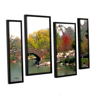 ArtWall 'Linda Parker's Saturday Central Park' 4-piece Floater Framed ...
