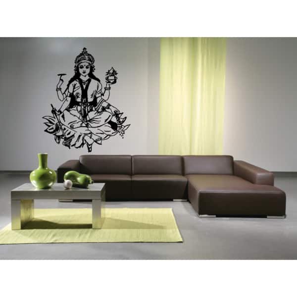 Lakshmi Hindu goddess beauty Girl Wall Art Sticker Decal - Bed Bath ...
