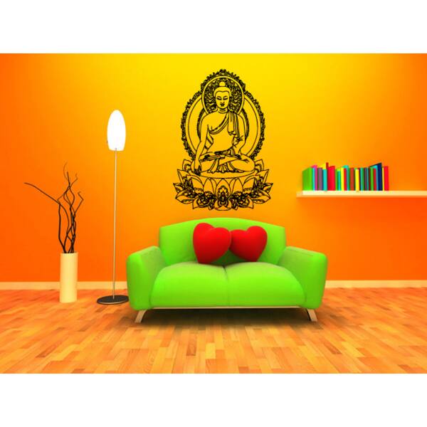 Lotus Gautama Buddha Siddhrtha Gautama Wall Art Sticker Decal - Bed ...