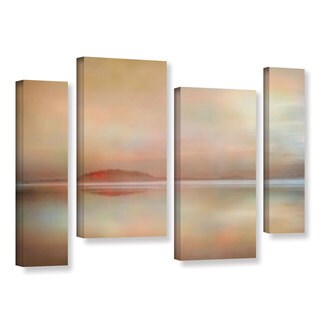 ArtWall 'Cora Niele's Landscape Sunset' 4-piece Gallery Wrapped Canvas ...