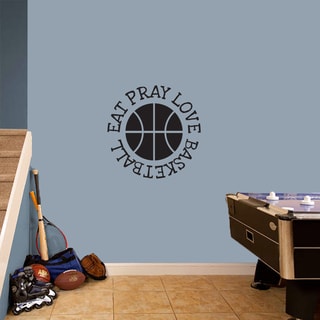 Eat Pray Love Basketball' 24 x 24-inch Sports Wall Decal - Bed Bath ...