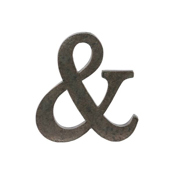 Bronze Metal Alphabet Tarnished Wall Decor '&' Symbol - Bed Bath ...