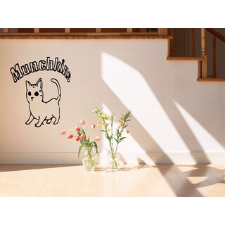 Munchkin Cat Inscription Wall Art Sticker Decal - Bed Bath & Beyond ...