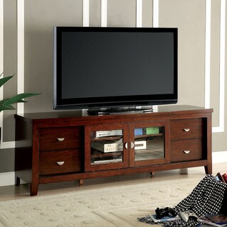 Furniture of America 72 inch TV console Wood Oak Finish - Bed Bath ...