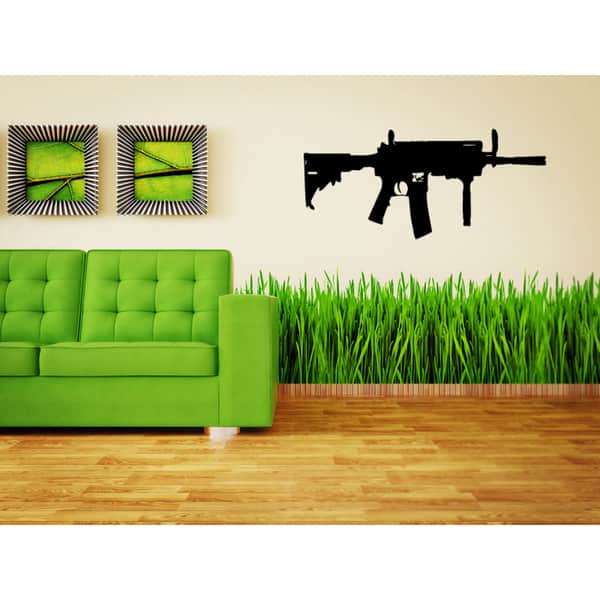 War Automatic Weapons Gun Wall Art Sticker Decal - Bed Bath & Beyond ...