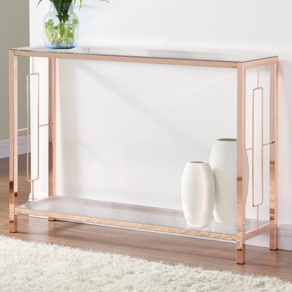 Athena Rose Gold Console Table - Bed Bath & Beyond - 11441639