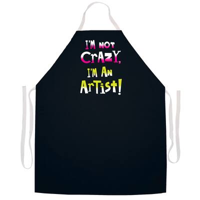 Crazy Artist' Artist Apron-Black - Overstock - 11442421