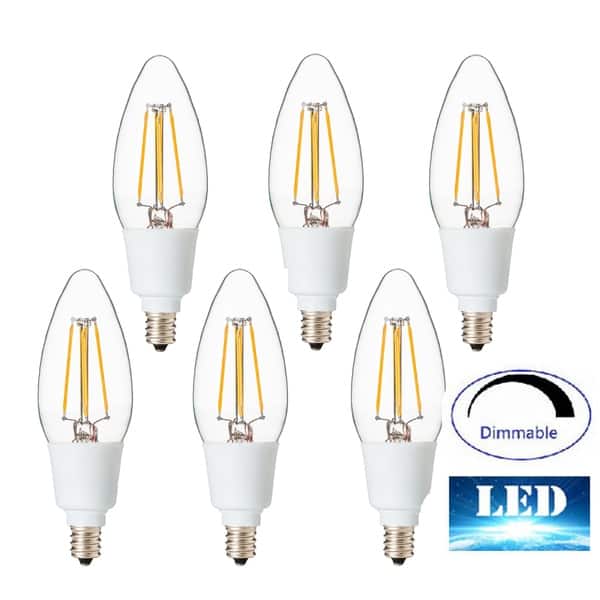 Artiva USA Dimmable LED 2700K Light Bulb 40 watt replacement Set of 6 ...