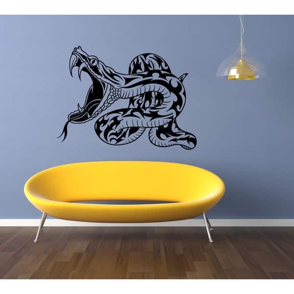 Aggressive Snake Wall Art Sticker Decal - Bed Bath & Beyond - 11445344