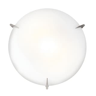 Access Lighting Zenon 3-light 16 inch Brushed Steel Flourescent Flush ...