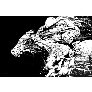 Maxwell Dickson 'The Race' Modern Canvas Wall Art - White - Bed Bath ...