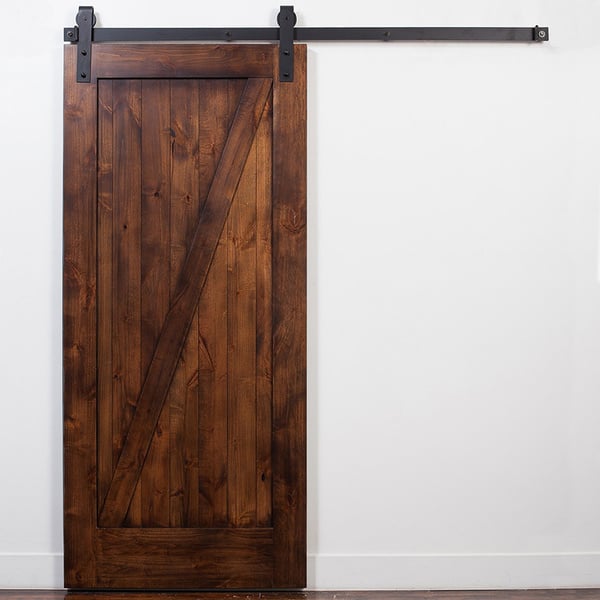 Rustica Hardware Stain and Glaze Unassembled Z-Barn Door with ...