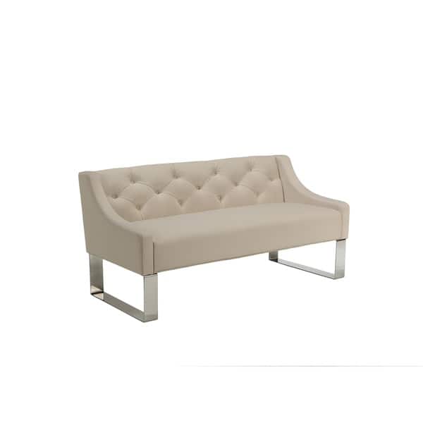 Republic Design House Portman Ivory Upholstered Headboard-Tufted Sofa ...