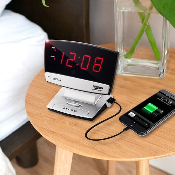 Westclox LED USB Charging Alarm Clock - Bed Bath & Beyond - 11482802