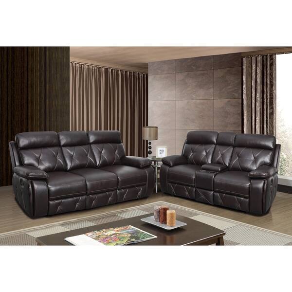 Agnes Walnut Recliner Sofa - Bed Bath & Beyond - 11483080